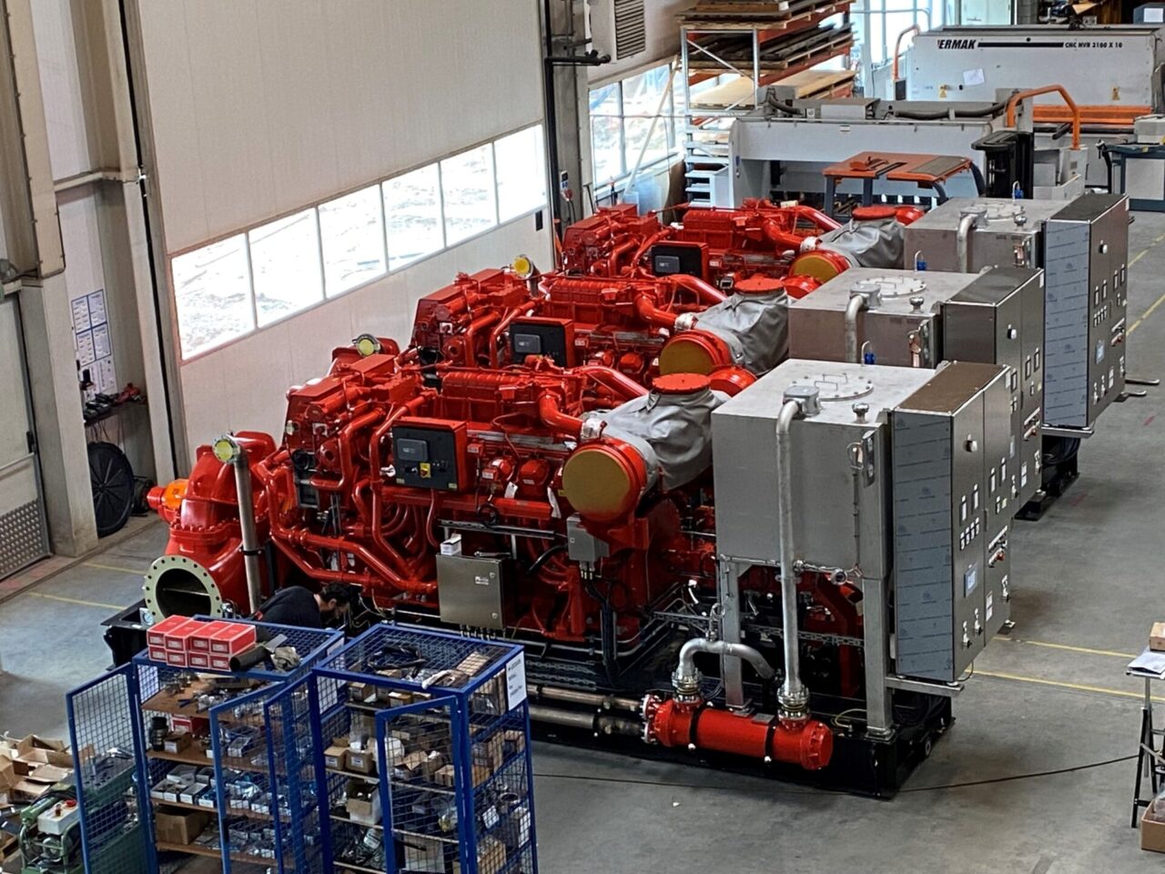 Work in progress Fire Water Pump system FPSO | Hydrodiesel