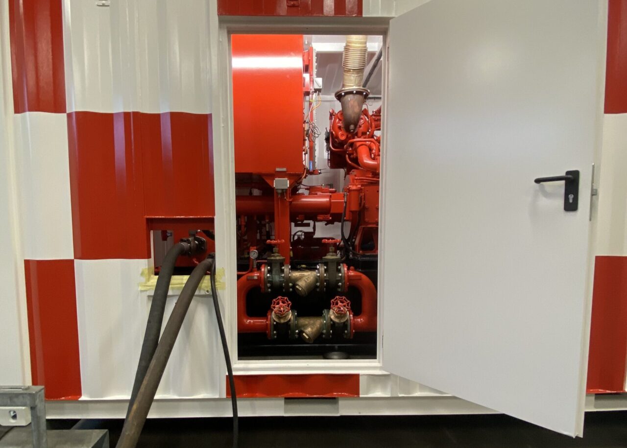 Containerized Onshore Firewater pump ready to be shipped to the ...